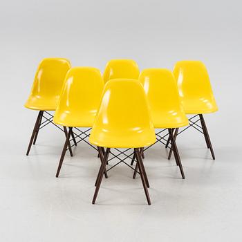 Charles & Ray Eames, stolar , 6 st, "DSW", Herman Miller/Vitra. - Bukowskis