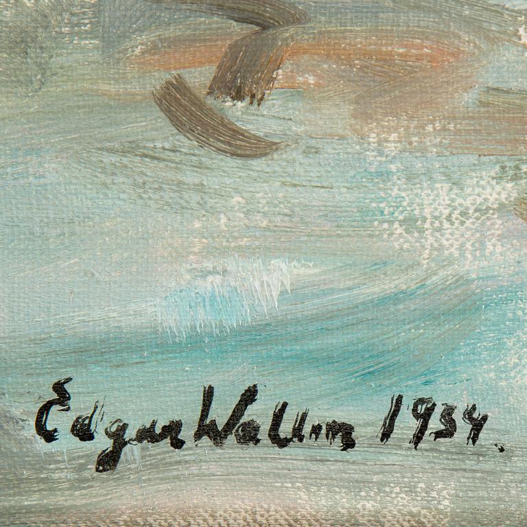 EDGAR WALLIN, oil on board, signed and dated 1934. - Bukowskis