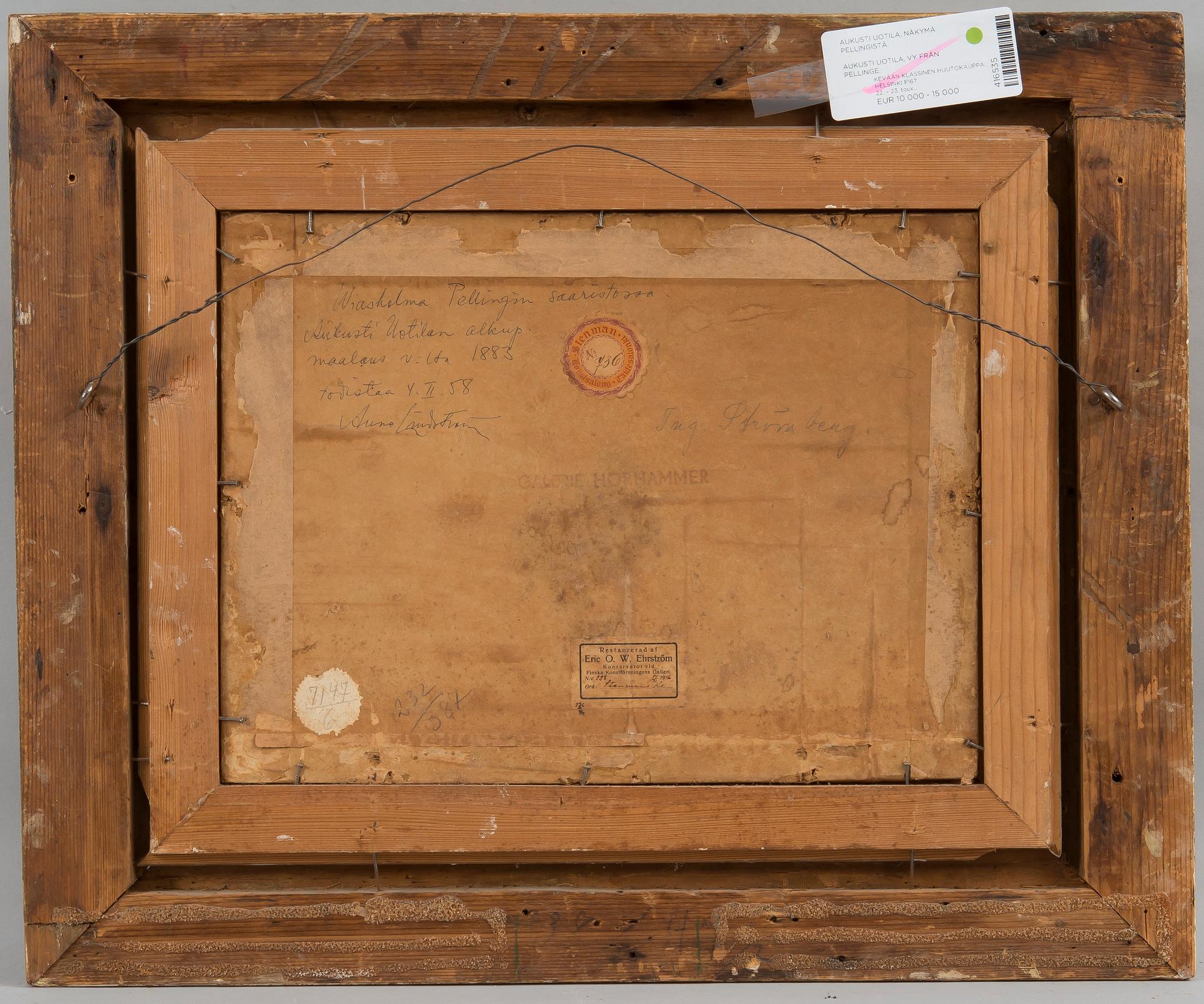 Aukusti Uotila, VIEW FROM PELLINKI. - Bukowskis