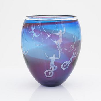 Maja Cunningham, a glass vase, 'Circus live', Erikshyttan, Sweden, 2006 ...