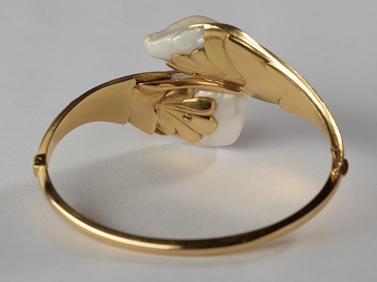 An Alexander Tillander, baroque probably natural saltwater pearl ...