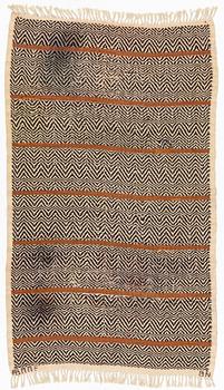 Barbro Nilsson, a flat weave 'Rosengång med brun rand", 215 x 127 cm ...