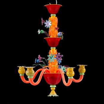 A Jonas Rooth glass chandelier, Kivik, signed and dated 1999. - Bukowskis
