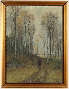 Olof Hermelin, Hunter in Birch Forest. - Bukowskis