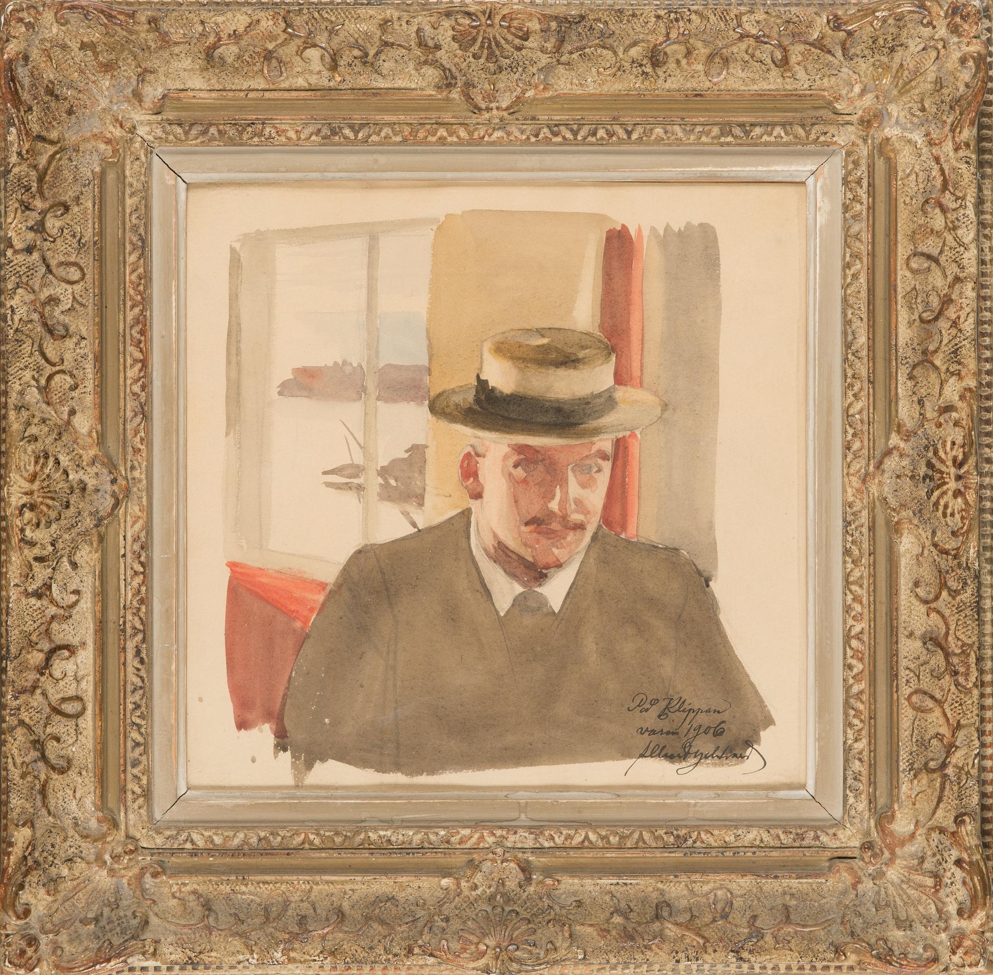 Albert Gebhard, watercolour, signed and dated 1906. - Bukowskis