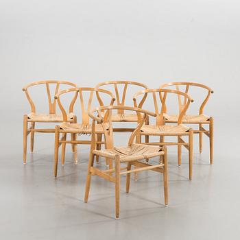 HANS J. WEGNER, a set of 6 CH24 CHAIRS. 1980'S. - Bukowskis