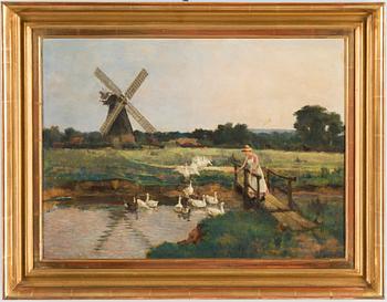 UNIDENTIFIED ARTIST, oil on canvas, signed A. Tuck, England, secoond ...