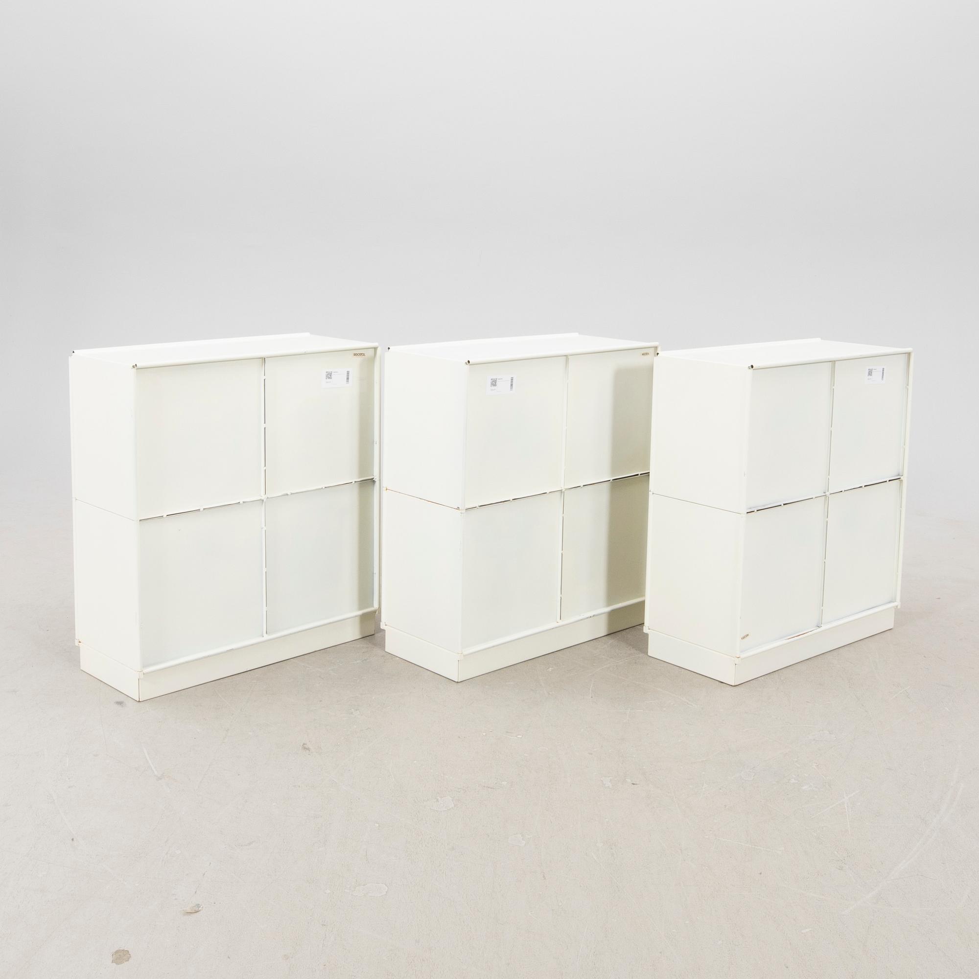 A set of three lacquered metal shelves from Sedostol 19870/80s. - Bukowskis