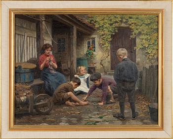 Johannes Mogk, oil on canvas, signed. - Bukowskis