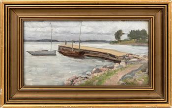 Axel Lindman, olja på pannå signerad. - Bukowskis