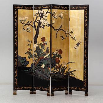 A Chinese four sided screen, 20th century. - Bukowskis