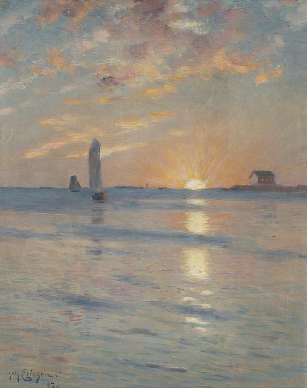 Johan Ericson, Sunset over the Sea. - Bukowskis
