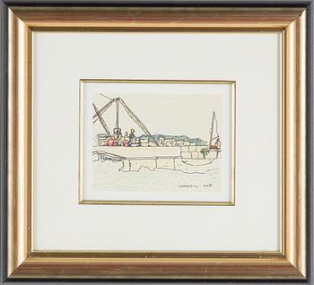 AXEL OLSSON, Drawing, signed and dated 12/6 -77. - Bukowskis
