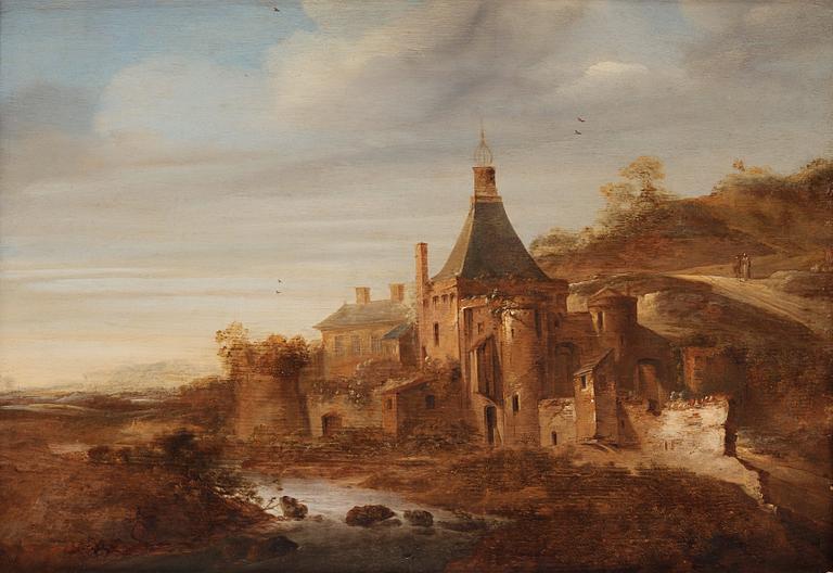 Wouter Knijff (Knyff) Circle of, Castle by the river. - Bukowskis