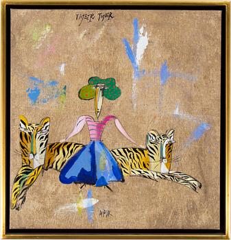 MADELEINE PYK, "Tiger Tiger", olja på duk, signerad. - Bukowskis