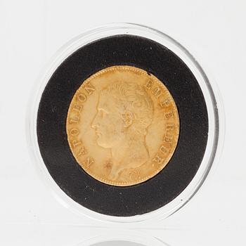 A 40 francs gold coin Napoleon France AN13(1805). Weight ca 12.9 gram ...