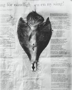 Hans Gedda, Stilleben med fisk, 1983. - Bukowskis
