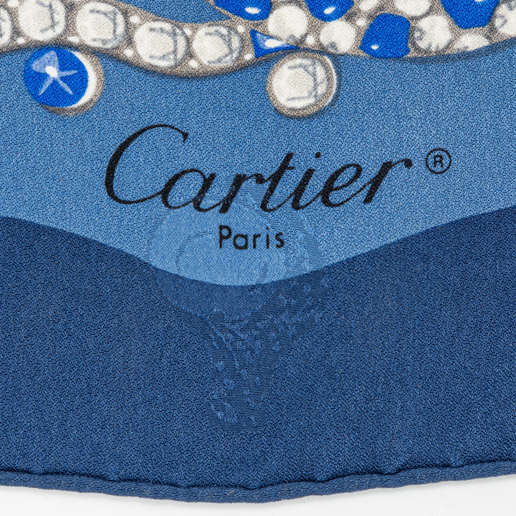 Cartier, scarf, "Poem de Marie Sebrys". - Bukowskis
