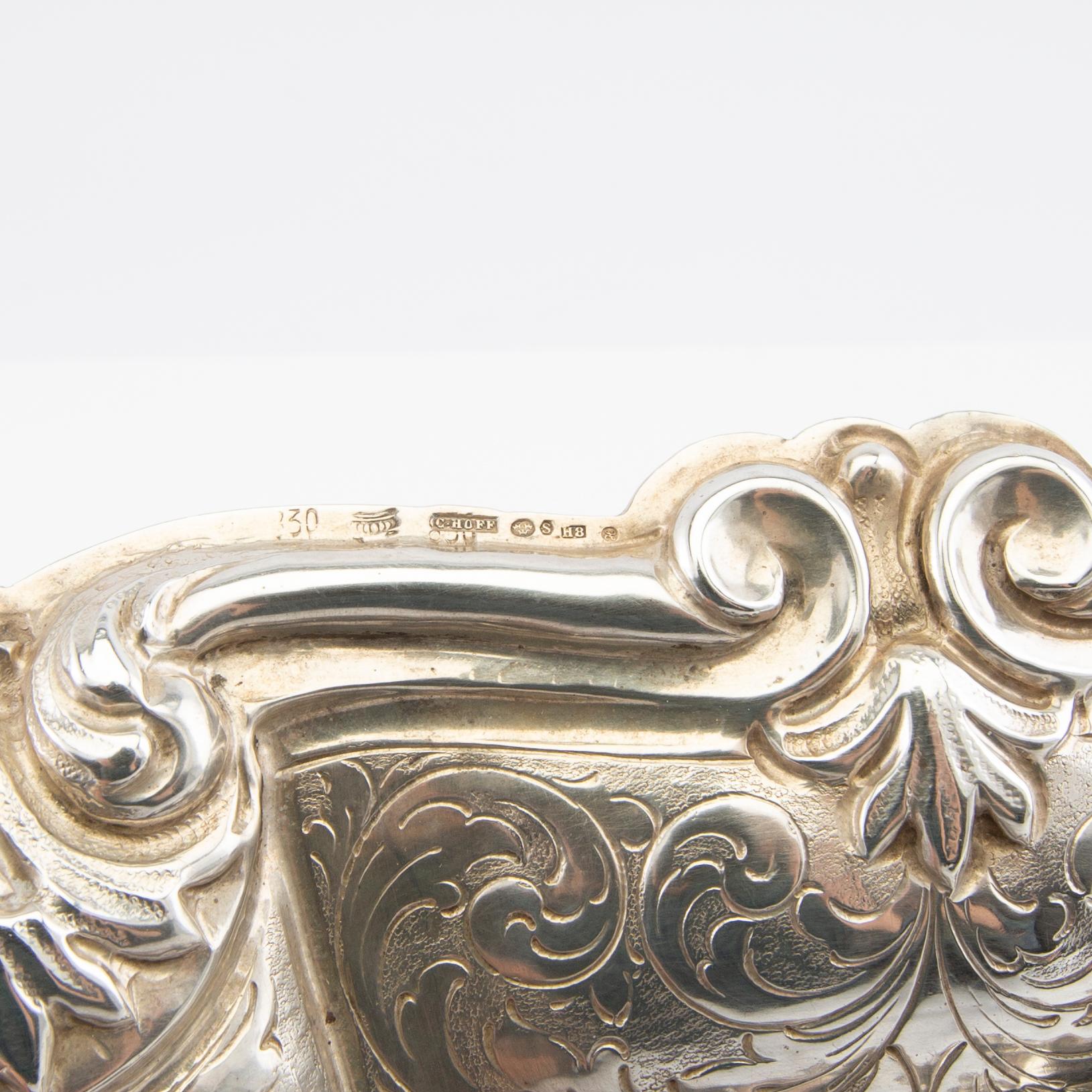 Carl Hoff bowl in baroque style, silver with Swedish import hallmarks ...