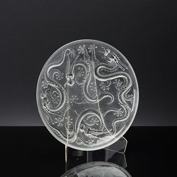 A 20th century Josef Inwald Barolac Dragon bowl/plate, glass. - Bukowskis