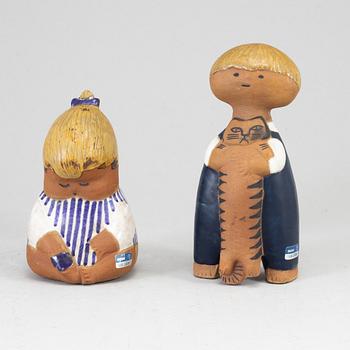 LISA LARSON, figuriner, två stycken, "JOHANNA & PELLE", Gustavsberg, 1900-tal. - Bukowskis