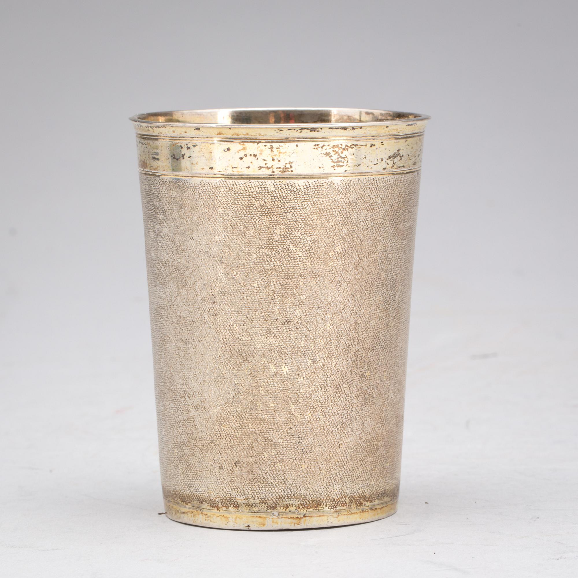 A German 17th century silver-gilt beaker, marks of Johann Betz, Augsburg. - Bukowskis
