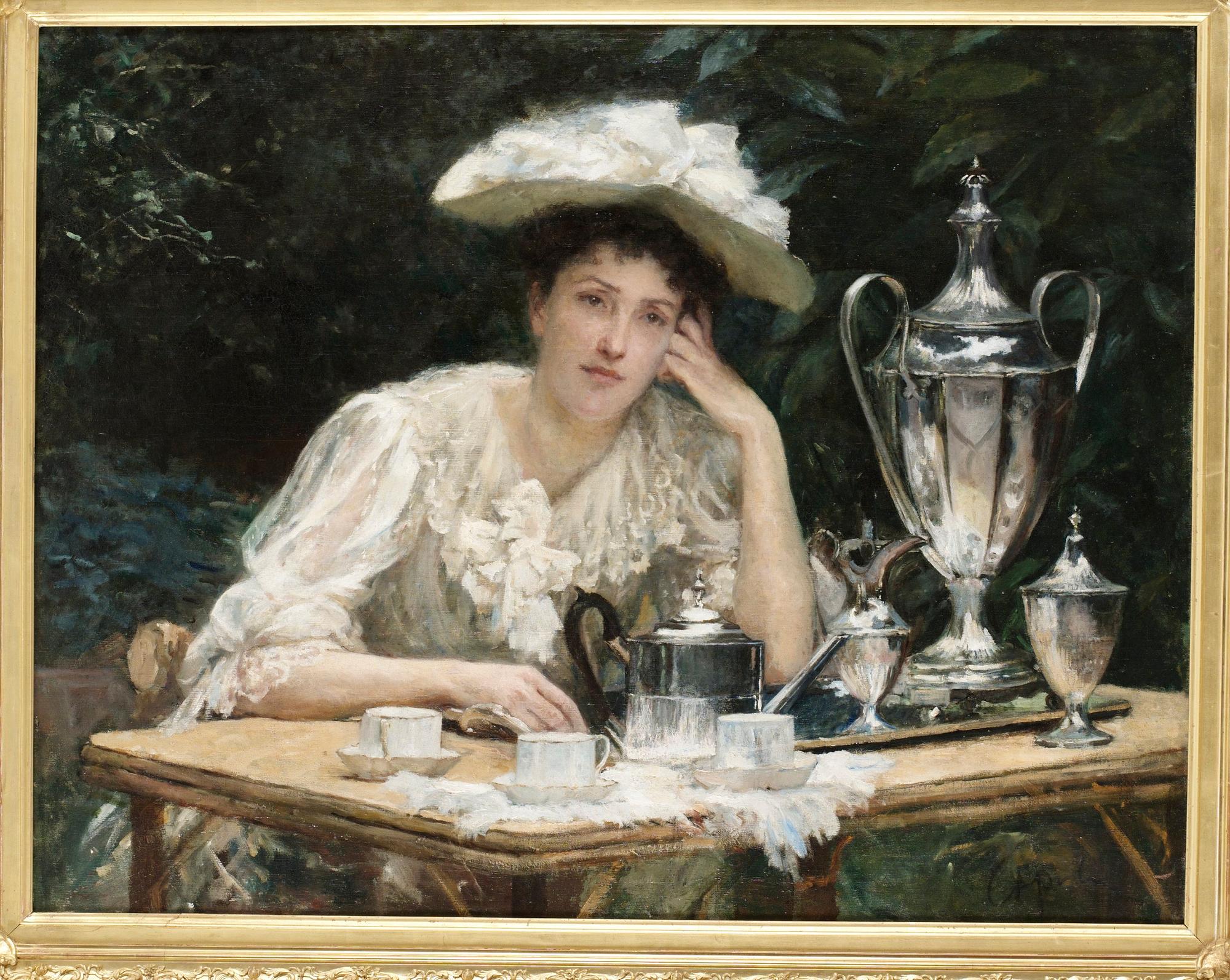 Kvinna i vit hatt. - Bukowskis