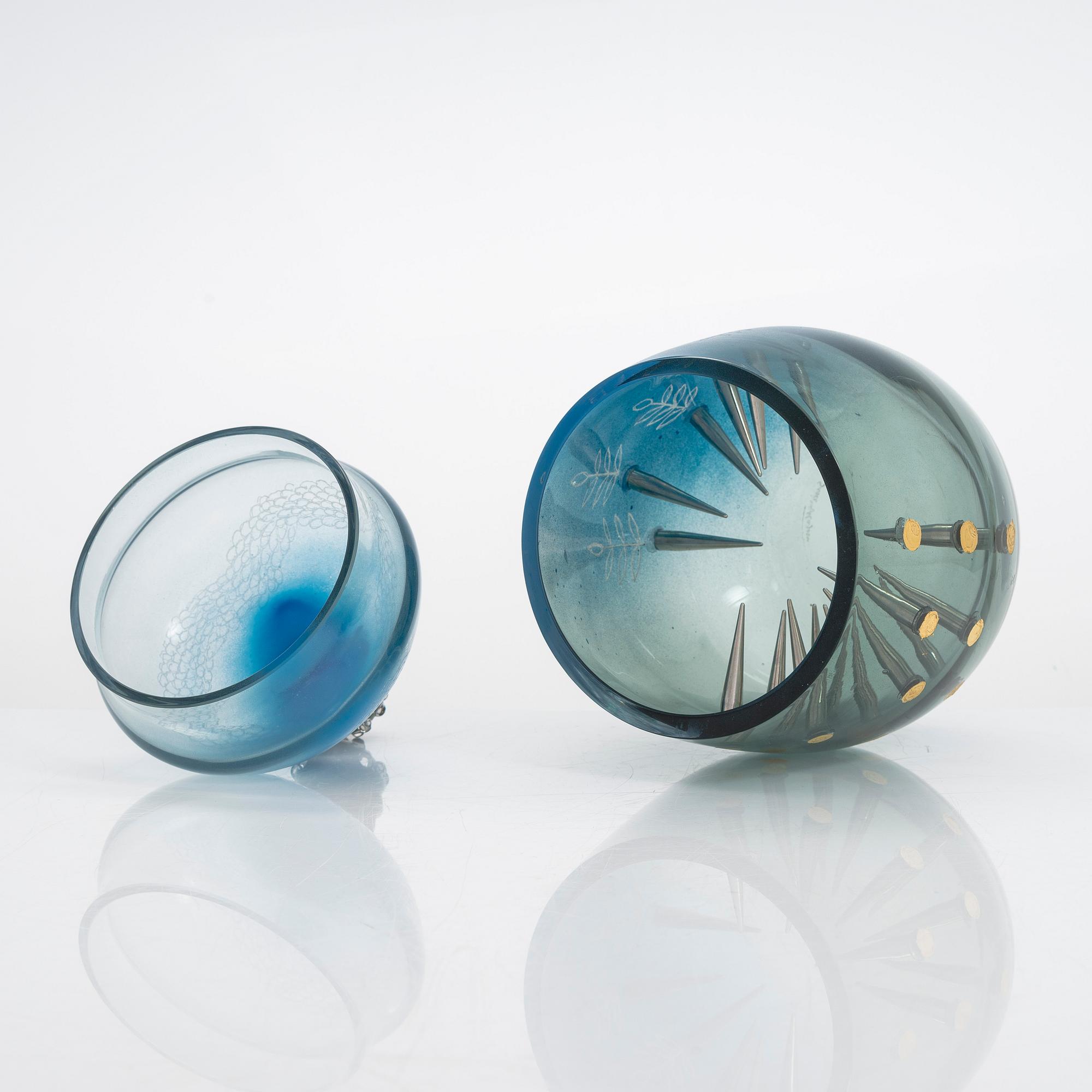 Sini Majuri & Marja Hepo-aho, A glass and metal sculpture, 'Iron Maiden ...