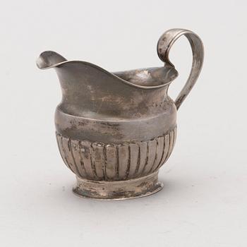 A 19th century silver creamer, mark of Olof Roland Lundgren Finland ...