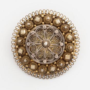 David Andersen, brosch, silver, filigran. - Bukowskis