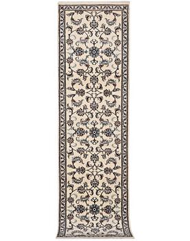 A runner carpet, Nain, part silk, c. 311 x 79 cm. - Bukowskis
