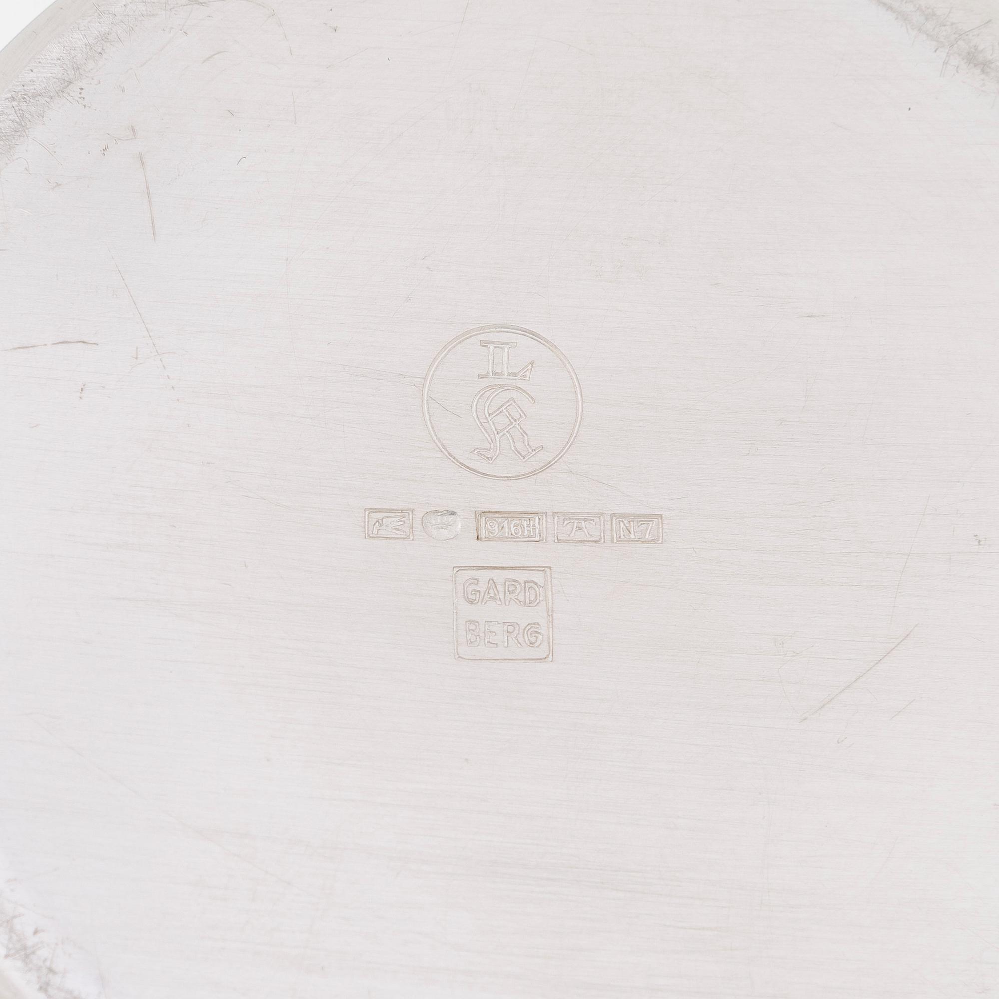 Bertel Gardberg, hopeapurkki, kivikansi, Kultateollisuus, Turku 1966 ...