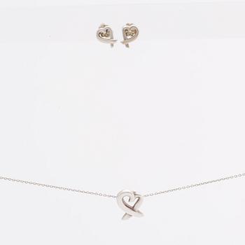 TIFFANY & Co halsband samt örhängen, sterling silver, design Paloma ...