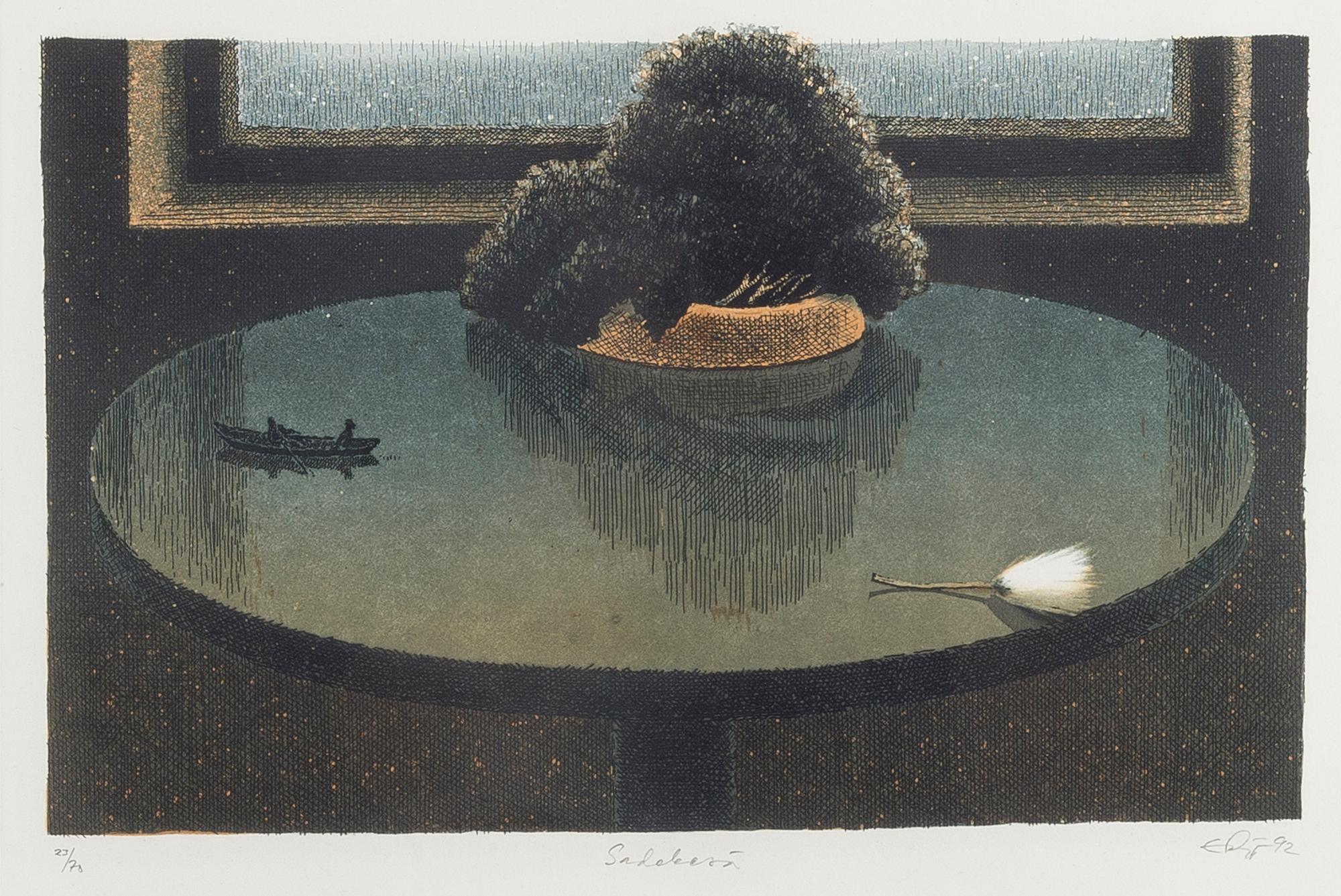 ESA RIIPPA, färgetsning, signerad, daterad -92 och numrerad 23/70 ...