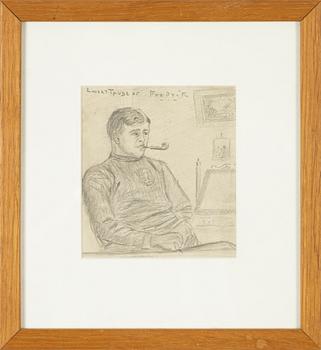 Evert Taube, teckning, blyerts, signerad. - Bukowskis