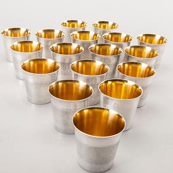 KE PALMBERG, whiskeyglas, 17 st, sterling silver, för ALTON Falköping ...