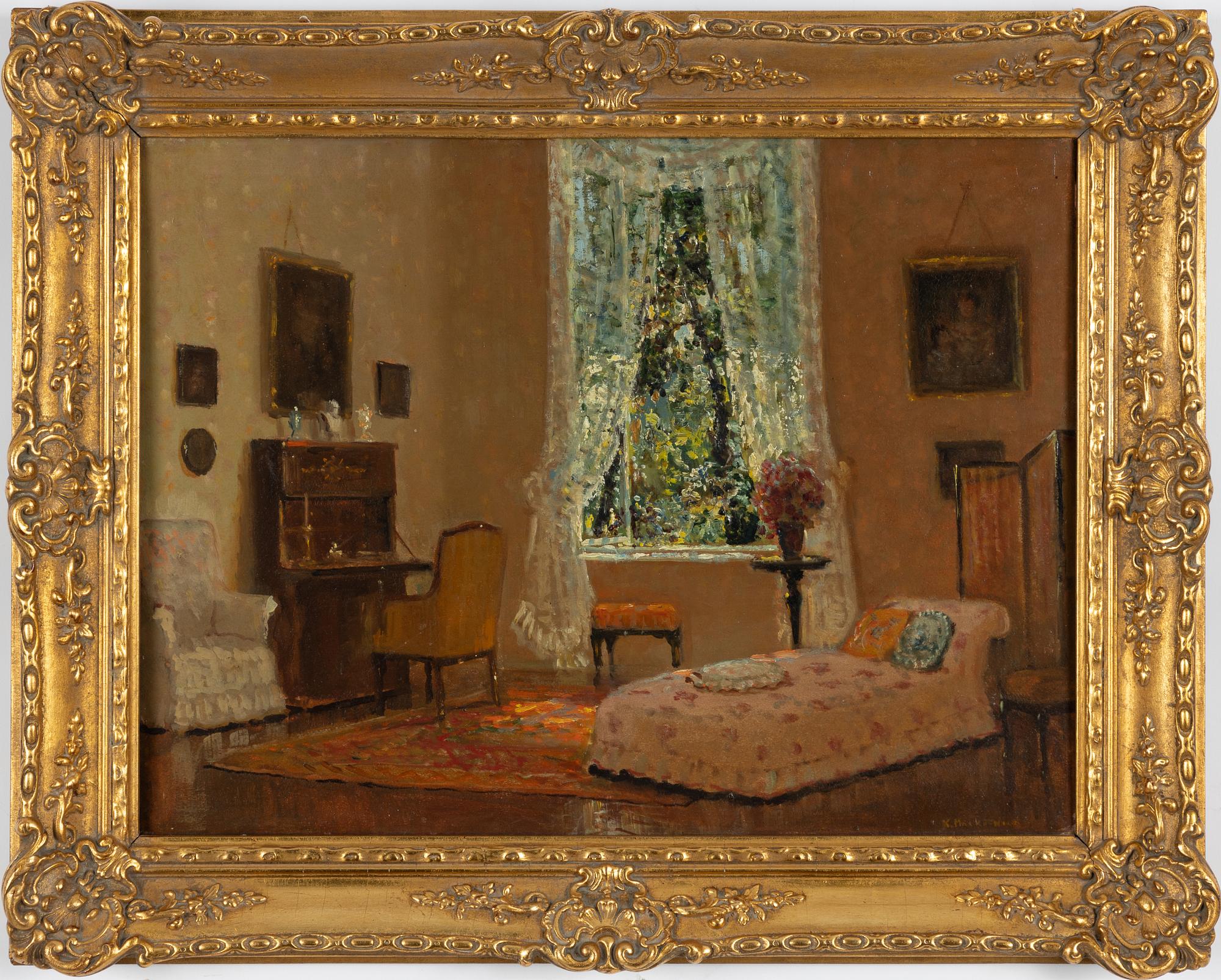 Konstanty Mackiewicz, Sunlit Interior. - Bukowskis