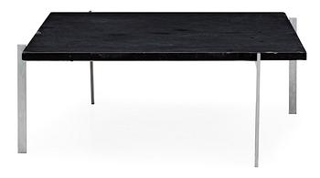 A Poul Kjaerholm 'PK-61' steel and slate sofa table, E Kold Christensen ...