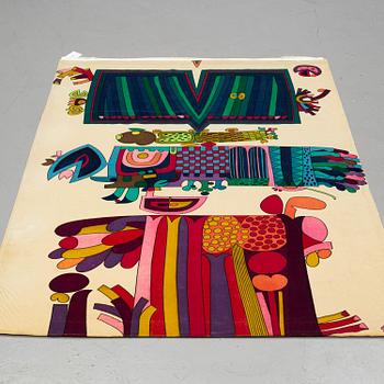STIG LINDBERG, A WALL HANGING, printed velvet, ca 181 x 120,5 cm ...