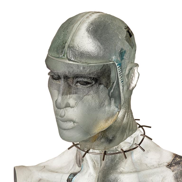Claes Uvesten, "Prometheus", sand cast glass sculpture, Sweden 2008 ...