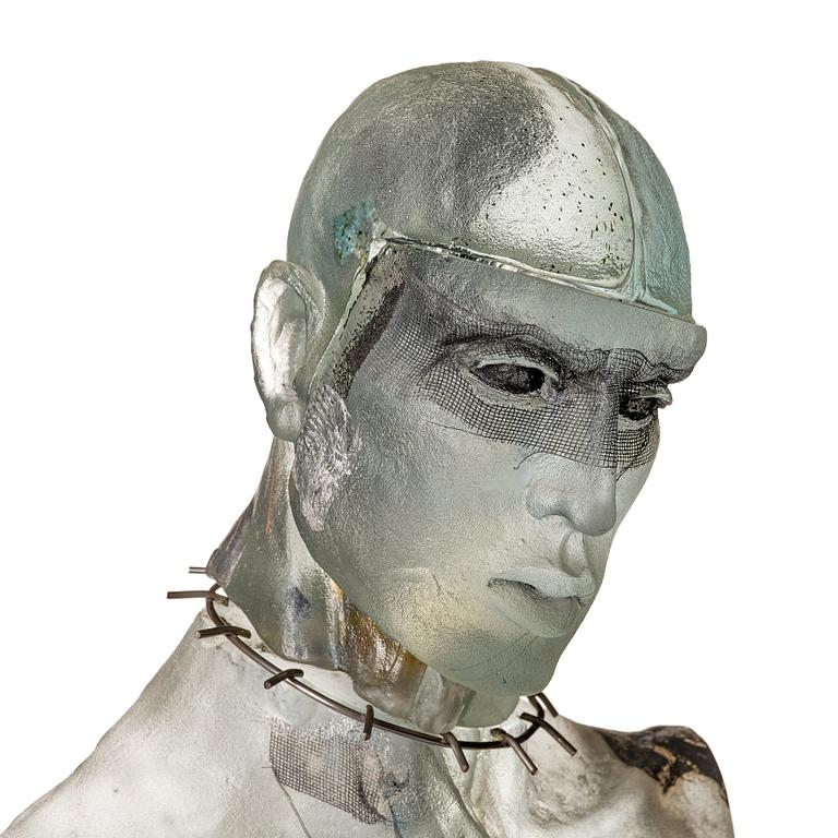 Claes Uvesten, "Prometheus", sand cast glass sculpture, Sweden 2008 ...