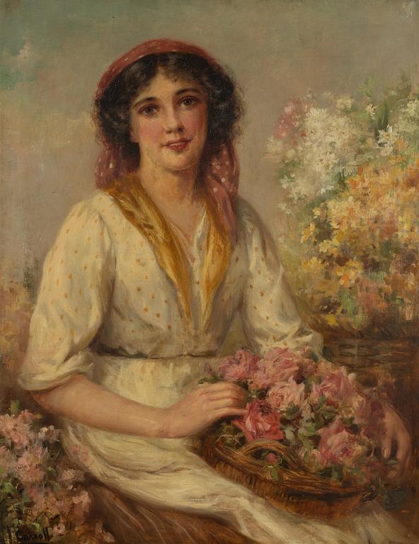 William Joseph Carroll, Kvinna med blommor. - Bukowskis