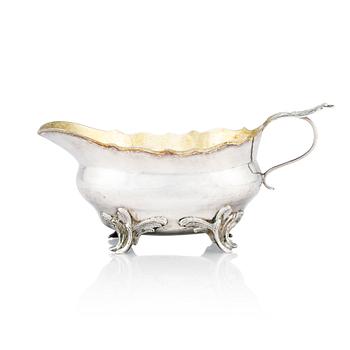 A Swedish 18th Century Rococo parcel-gilt silver cream-jug, marks of Anders Mårdh, Kungsbacka ...