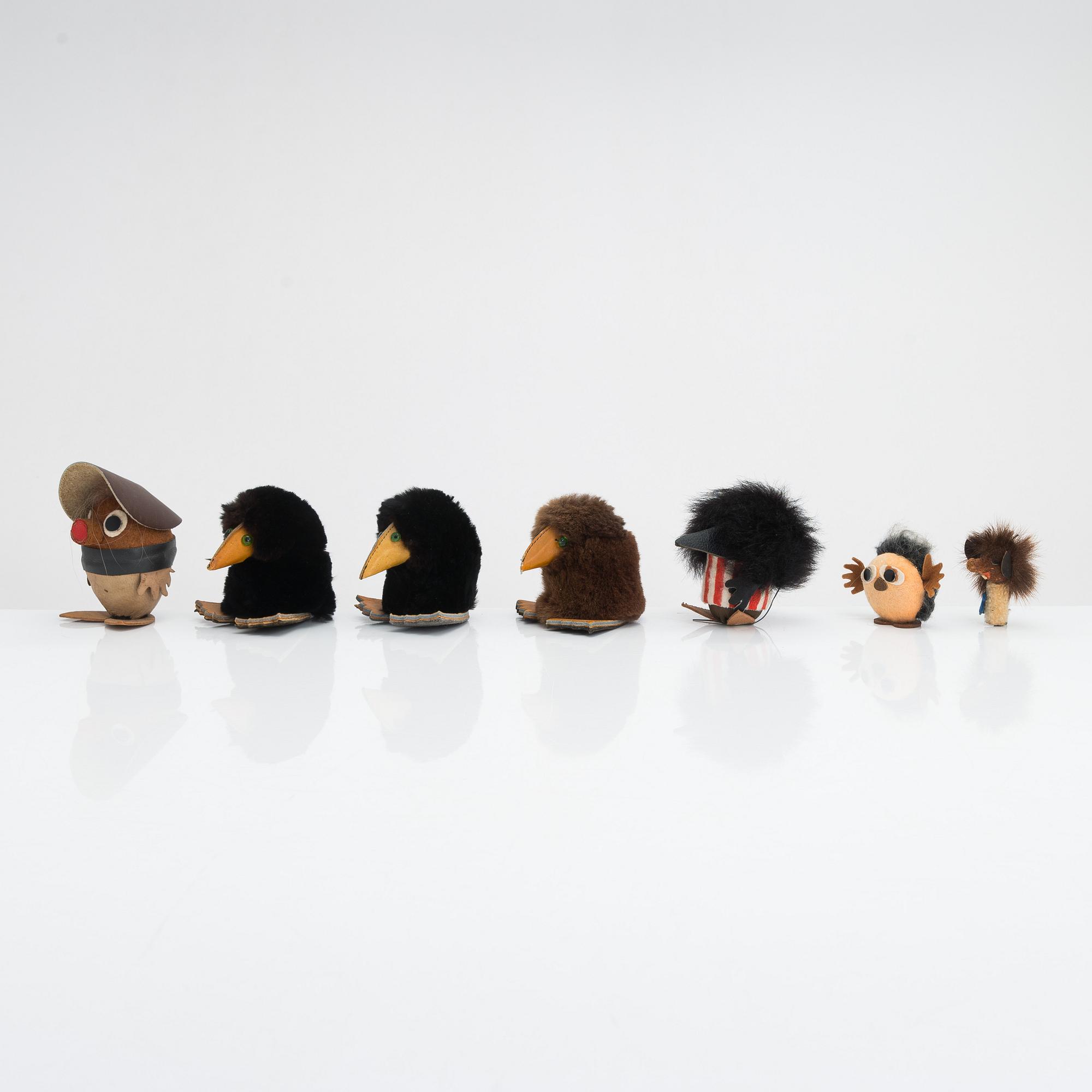 Helena Kuuskoski, Atelier Fauni, figurin, 7 st, Finland, 1960-70-tal ...