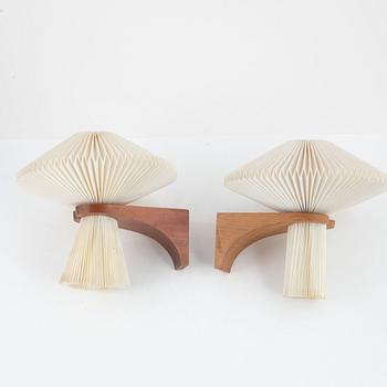 Vilhelm Wohlert, two wall lamps, model 204, 'Mushroom', Le Klint, Denmark. - Bukowskis