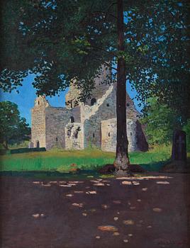 Arthur Bianchini, The Ruins of St. Olaf's Church in Sigtuna. - Bukowskis