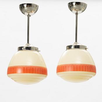 Ceiling lamps, a pair, 1940s. - Bukowskis