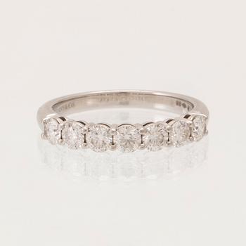 Tiffany & Co, ring halvallians platina 950 med runda briljantslipade ...