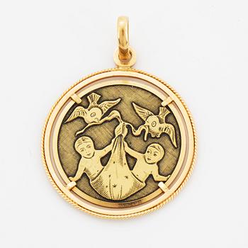 18K gold pendant, Uno A Erre, Italy, 18K gold. - Bukowskis