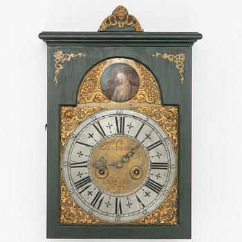 A Swedish wall clock, marked H Eneroth, Norrköping No 25. - Bukowskis
